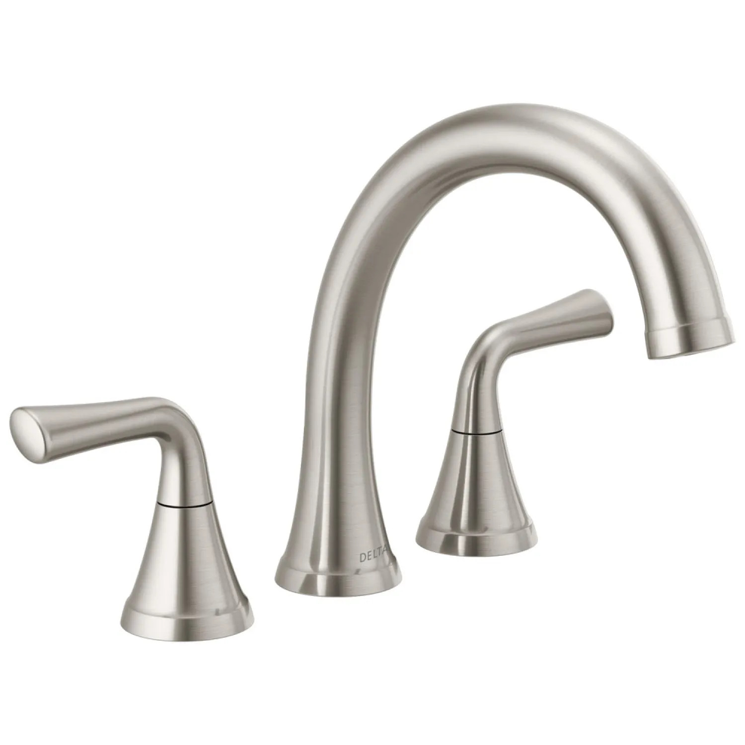 Delta Kayra Two-Handle Roman Tub Faucet Trim, High-Arc Spout, Lever ...