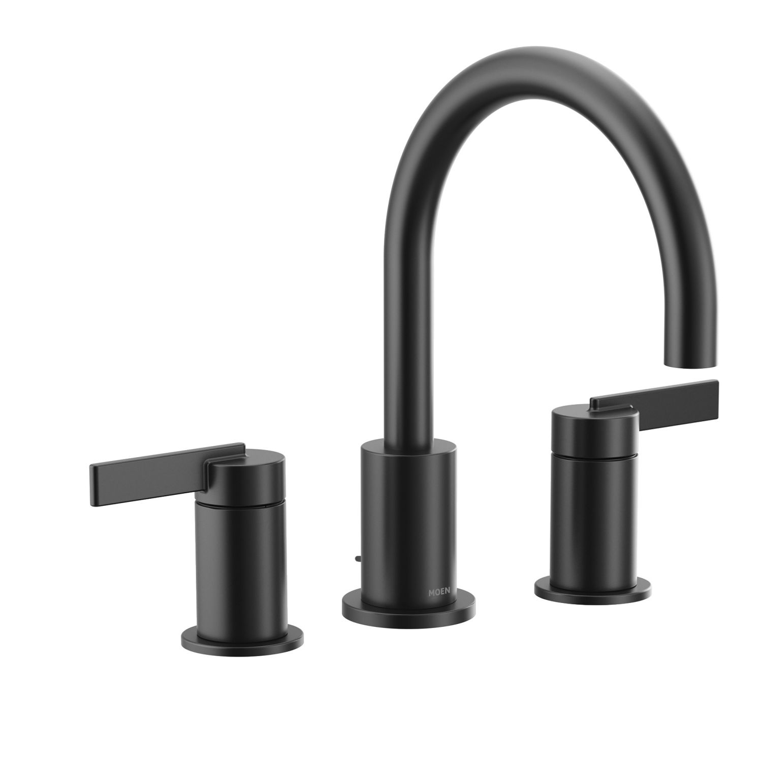 Moen Cia Two-Handle Matte Black Widespread Lavatory Faucet Trim with ...