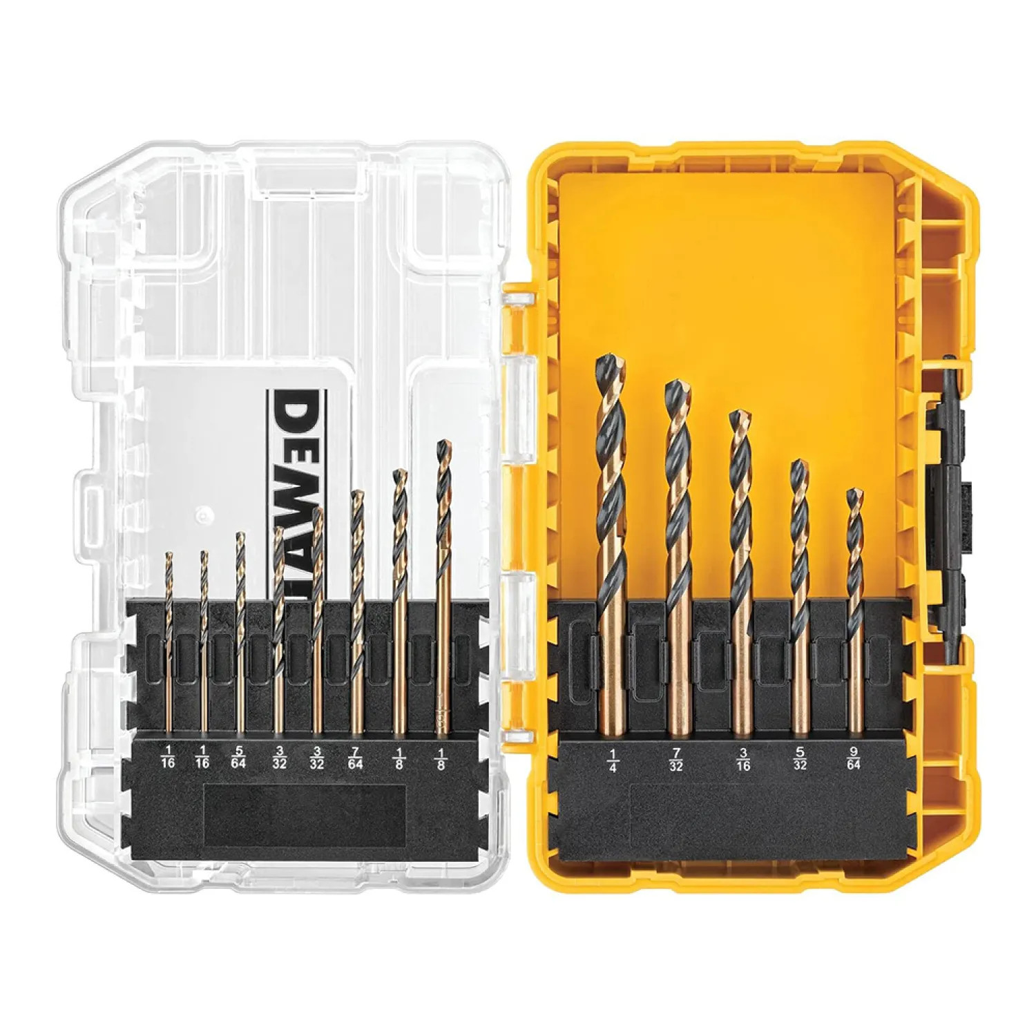 DeWALT DW1163 Tapered Web Black and Gold Drill Bit Set (13 PCS)