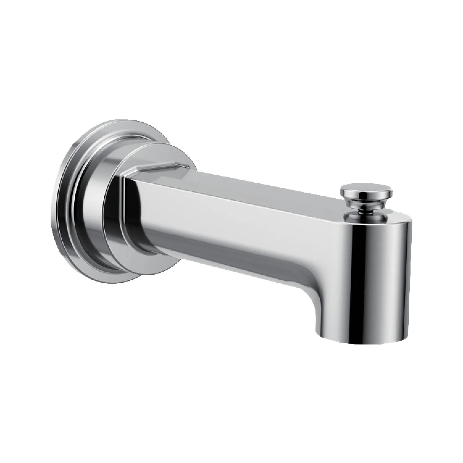 Moen Greenfield 7-3/8-inch Wall Mounted Chrome Diverter Tub Spout with ...