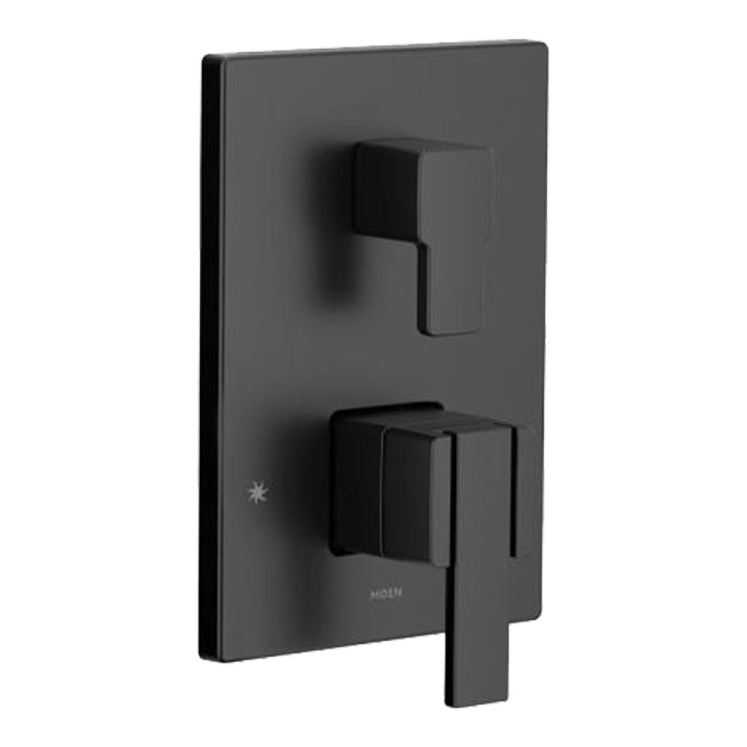 Moen 90 Degree M-Core 3 Series Single Lever Handle Matte Black Transfer Valve Trim, M-PACT ...