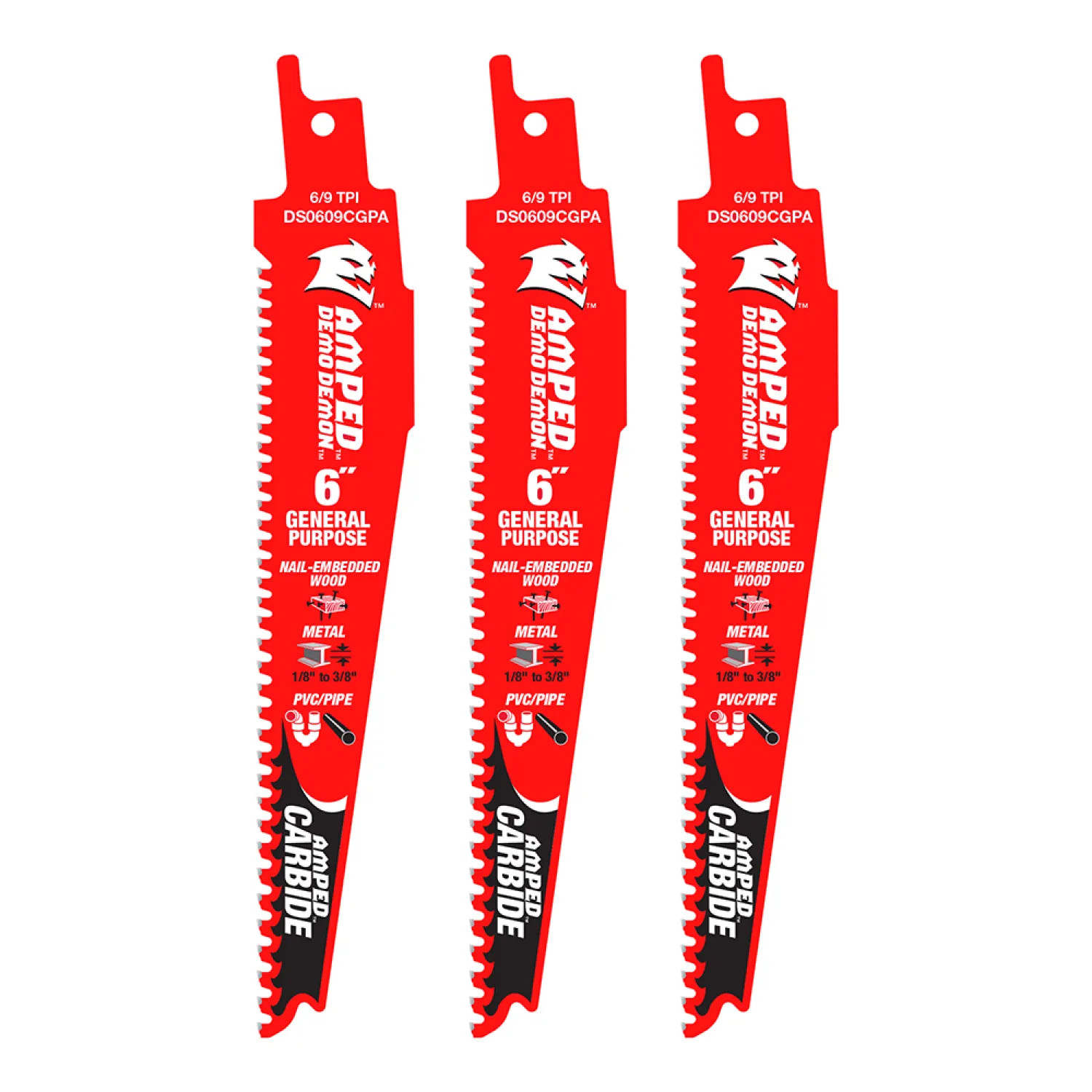 Diablo Demo Demon AMPED 3-Pack 6in Carbide General Purpose ...