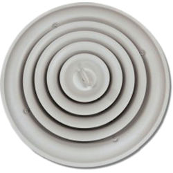 14" Step Down Round Ceiling Diffuser, White - Shoemaker 90-14