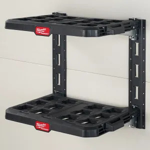 Milwaukee PACKOUT 2-Shelf Racking Kit with and Two 20" Lengths of E ...