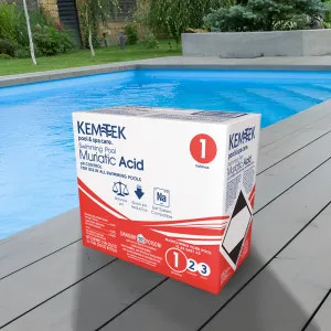 Kem-Tek Pool & Spa Care 2-Gal Muriatic Acid for Swimming Pools, 2x 1 ...