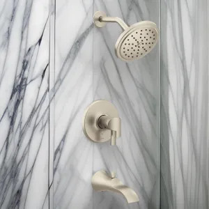 Moen Doux Tub/Shower Faucet with Two-Handle Flow Control and ...