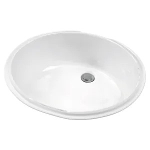 Gerber 12-780 Luxoval Undermount Bathroom Sink, 19-1/8" x 15", White