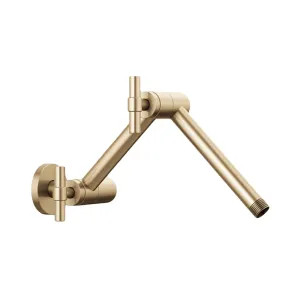 Brizo Essential 16" Linear Round Jointed Wall Mount Shower Arm And ...