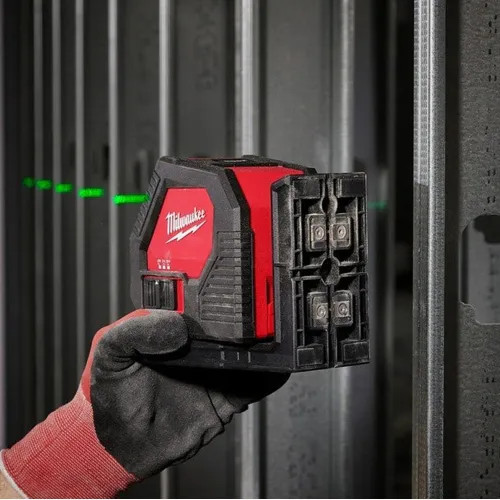 Milwaukee Green Cross Line Laser with 100ft Working Range - 3421