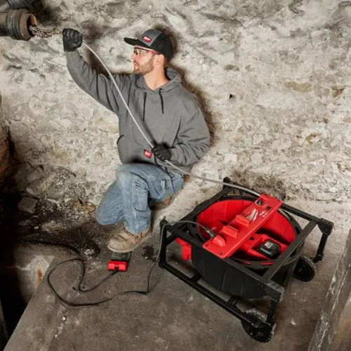 Milwaukee 5/16" x 75' M18 FUEL Cordless High Speed Chain Snake with ...