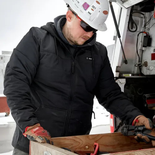 Milwaukee 2XL Black M12 Heated AXIS Hooded Jacket - 205B-212X