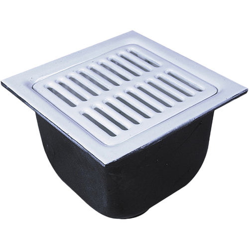 Watts FS-742-22 12" x 12" x 8" Floor Sink Drain, 2", White Enamel w ...