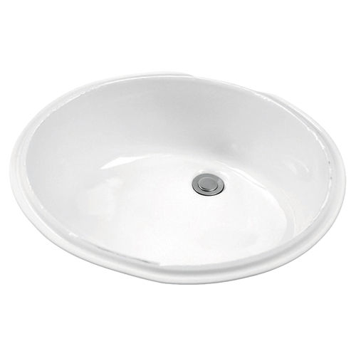 Gerber 12-780 Luxoval Undermount Bathroom Sink, 19-1/8" x 15", White