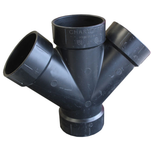 4 Inch ABS Double Wye, ABS Construction | PlumbersStock