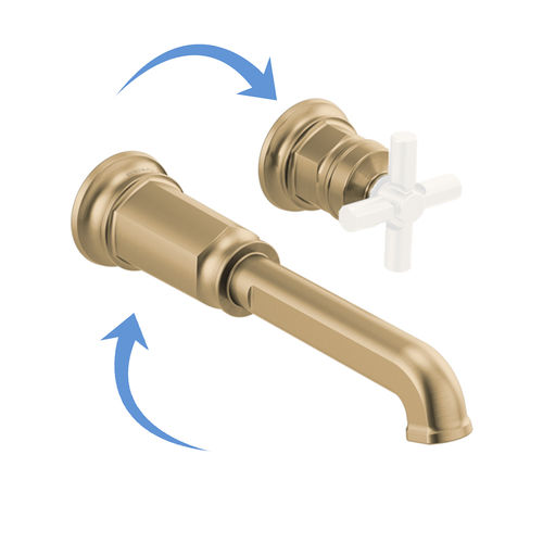 Brizo Invari Single-Handle Bathroom Faucet, Wall-Mount, Less Handle and ...