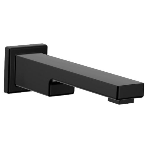 Moen 90 Degree 10in Non-Diverter Wall-Mount Matte Black Tub Spout, M ...