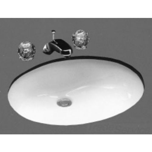 TOTO 21-1/4" x 17-1/4" Undercounter Lavatory Sink, Vitreous China, Oval ...